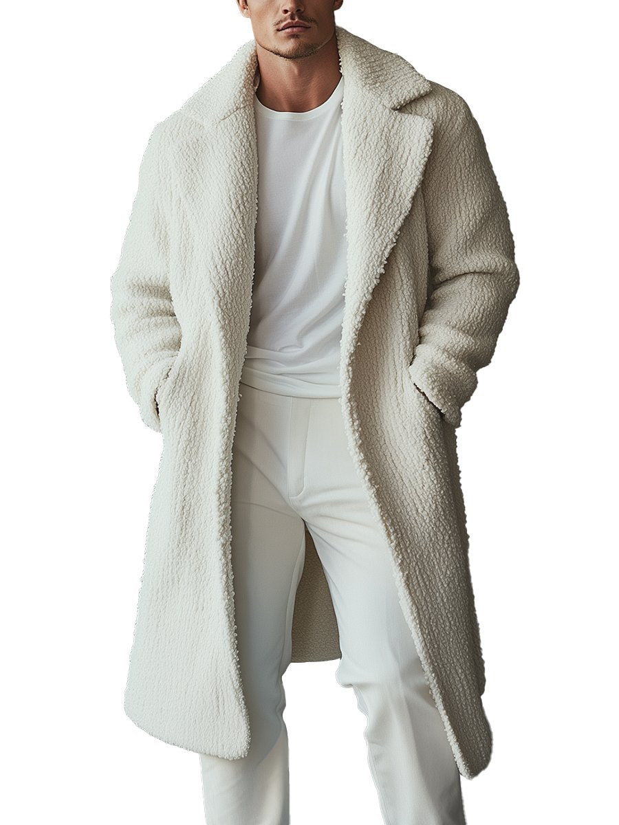 【24-hour shipping out】Casual Solid Color Sherpa Long Coat – findercube